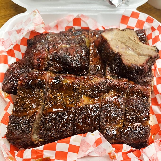 These beef short ribs have that mahogany bark that makes barbecue lovers weak in the knees. The kind of meat that renders small talk unnecessary.