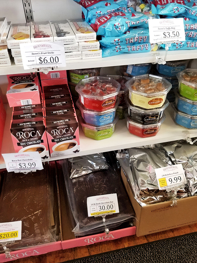 Sweet real estate where fruit sticks, taffy, and chocolate bars coexist in perfect harmony. Neighborhood property values just skyrocketed.