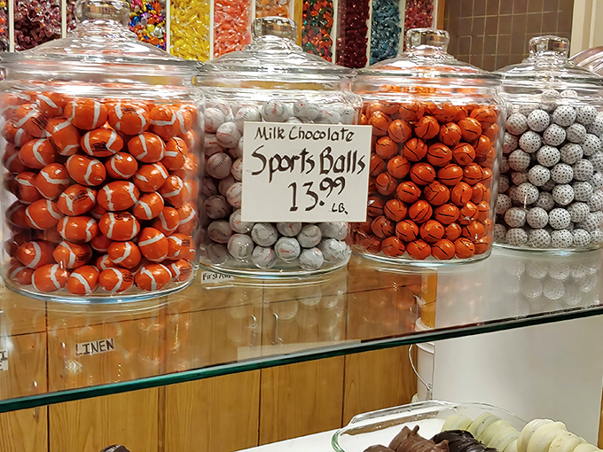 Sports ball candies that let you indulge your sweet tooth while maintaining the illusion that you're somehow connected to athletic pursuits.