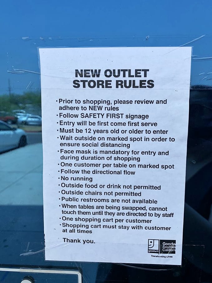 The rules of engagement for this bargain battlefield. No running might be the hardest rule to follow when you spot that perfect find across the room.