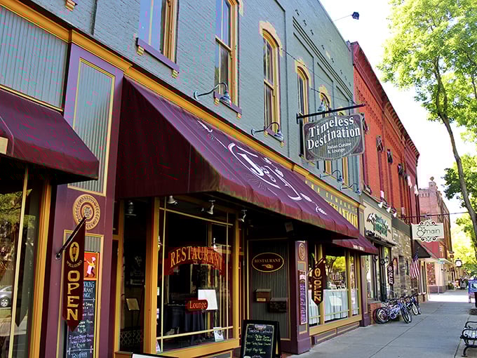 Timeless Destination's burgundy awning beckons hungry travelers into a world where Italian cuisine meets small-town hospitality.