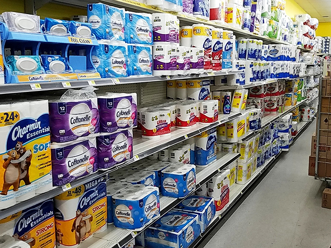 The paper products aisle: where Colorado's practical shoppers stock up on life's less glamorous necessities with brand names you recognize and prices that don't make you wince.