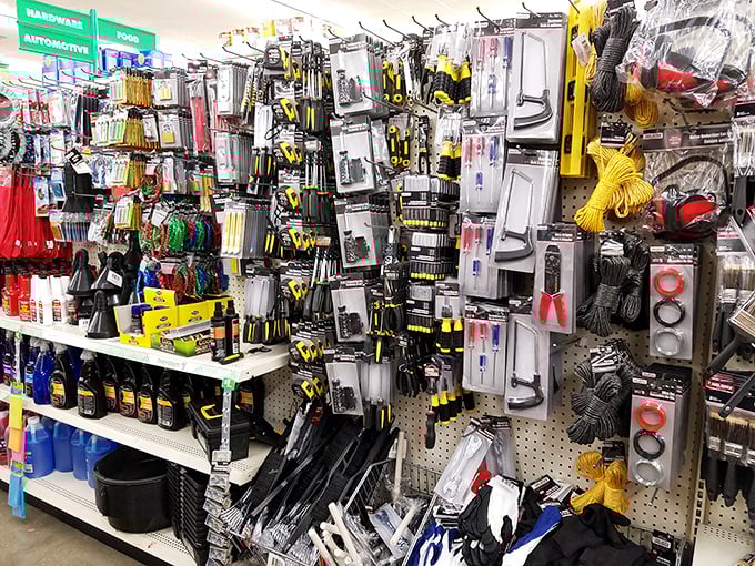 The hardware section proves you don't need to spend a fortune to be handy. These tools have saved many a Wisconsin weekend project.