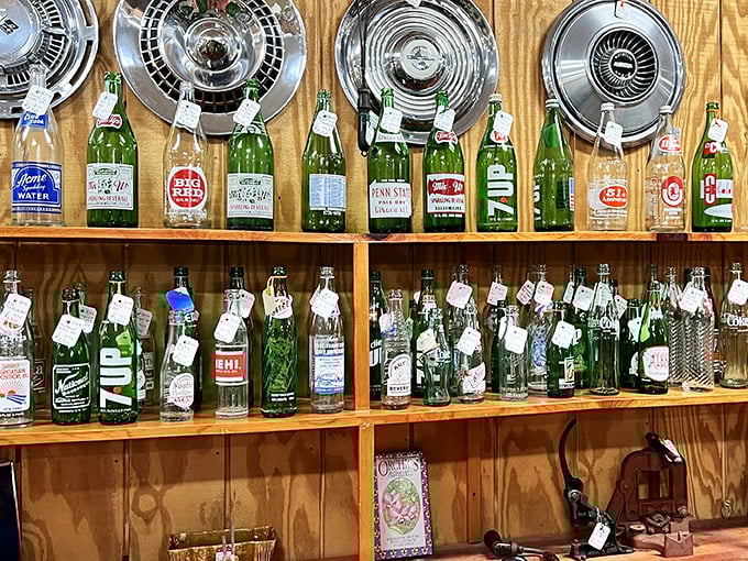 These aren't just old bottles; they're liquid history with labels that tell stories of regional sodas and spirits long disappeared from store shelves.