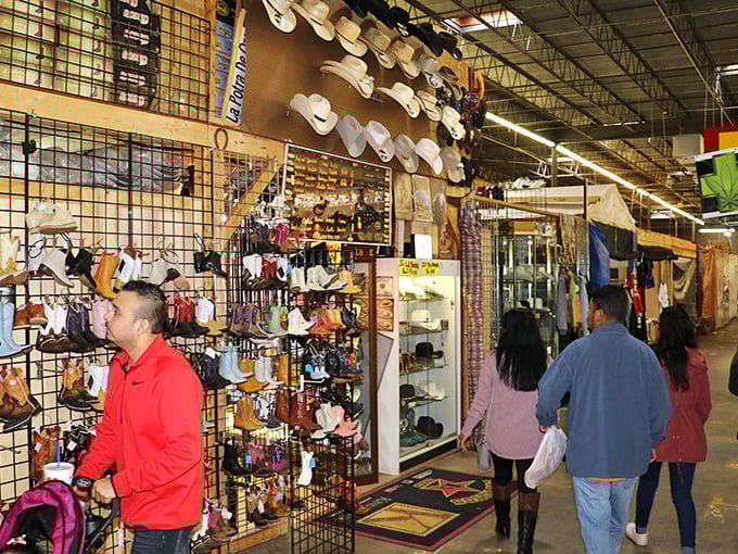 The cowboy hat section&mdash;where urban cowboys and authentic ranchers stand shoulder to shoulder, united in their quest for the perfect brim.