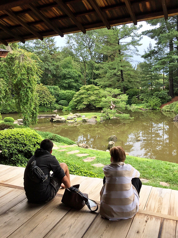 The veranda offers front-row seats to nature's theater, where the pond is the stage and every ripple tells a story.