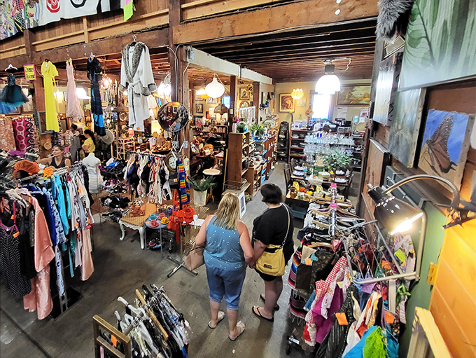 The true Village Merchants experience: fellow treasure hunters navigating the delightful chaos, each on their own quest for that perfect something.