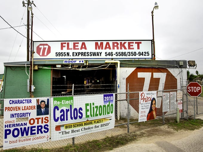 The 77 Flea Market's humble exterior hides a labyrinth of treasures waiting to be discovered.