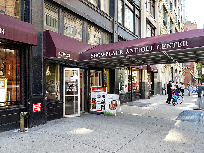 Behind that elegant burgundy awning lies a collector's paradise. Showplace brings class to the treasure hunt in the heart of the city.