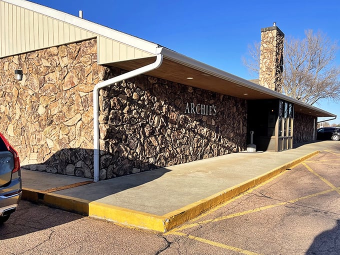 Archie's Waeside's stone exterior suggests the solid reputation and legendary steaks found within these walls.