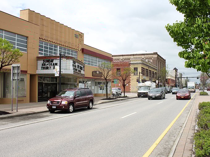 Batavia's modern municipal building stands as a testament to small-town governance amid classic American streetscapes.