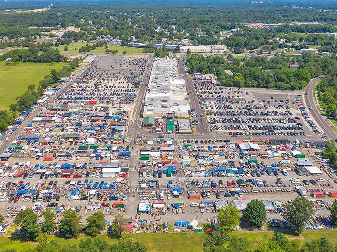 Berlin Market's indoor aisles stretch toward retail infinity. A mall where every store has personality!