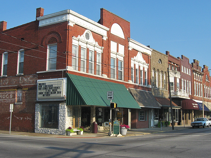Stroll through this charming downtown, where you can admire the classic brick storefronts and enjoy the peaceful, small-town atmosphere today.