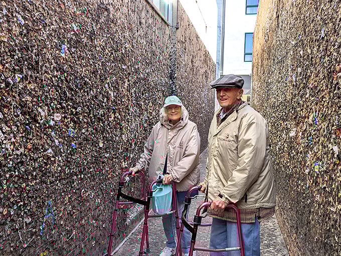 Two walls, thousands of colorful wads of gum, and decades of sticky contributions create an alley that's disgustingly fascinating.