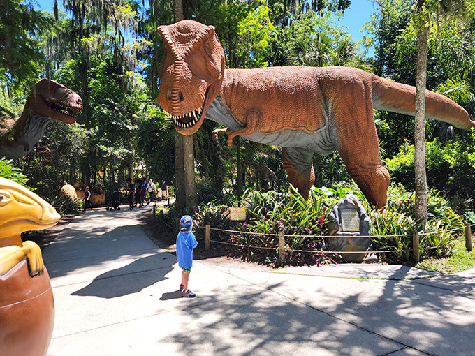 Jurassic Park wishes it had this many dinosaurs roaming through such perfectly natural landscapes.