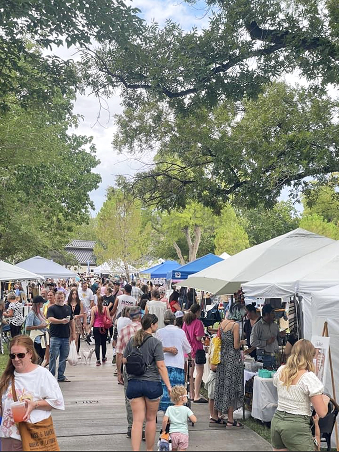 A market nestled among trees and history. St. George's downtown transforms into a community celebration every weekend.