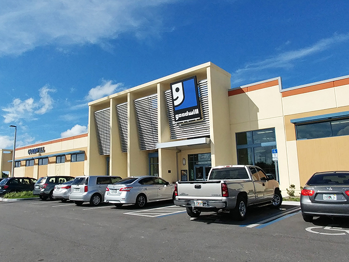 Goodwill's modern storefront design &ndash; where bargain hunting meets architectural style in perfect harmony.