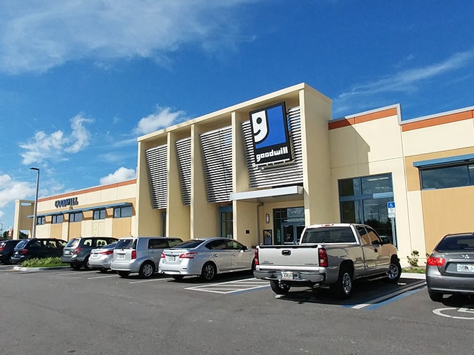 Goodwill's modern storefront houses thousands of items, each with a story and a price tag that'll make you smile.