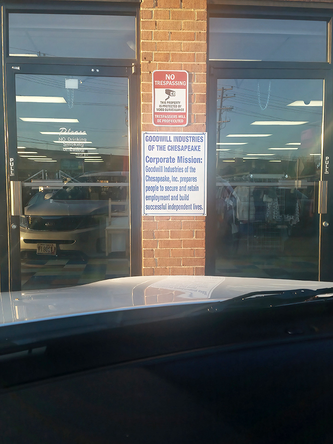Behind these glass doors lies Goodwill's mission in action&mdash;transforming donations into opportunities and bargains into joy.