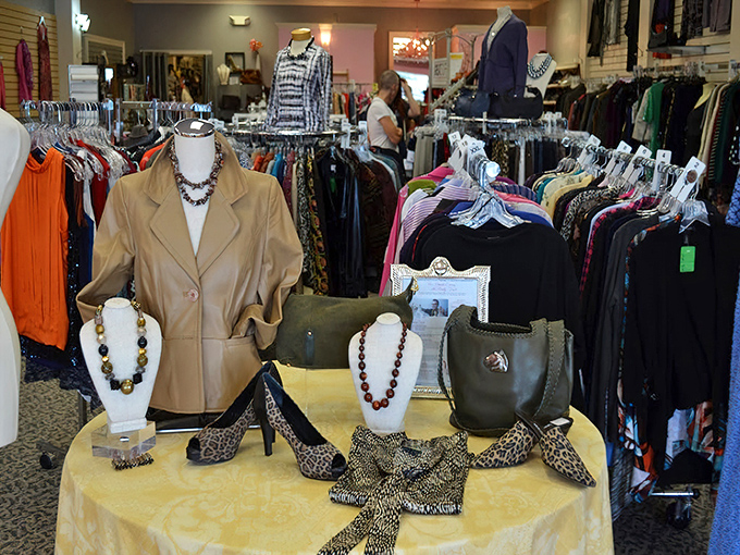 Mannequins dressed better than most of us, showcasing secondhand style that looks anything but second-rate.