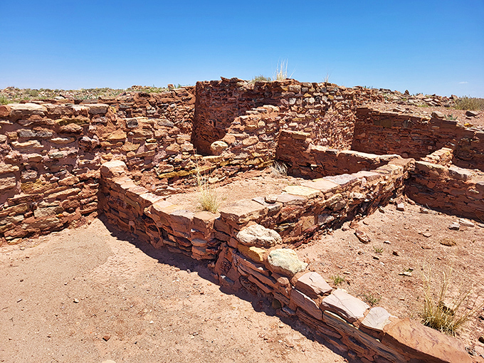 Ancient walls tell silent stories. Homolovi's pueblo ruins connect visitors to Arizona's rich indigenous history.