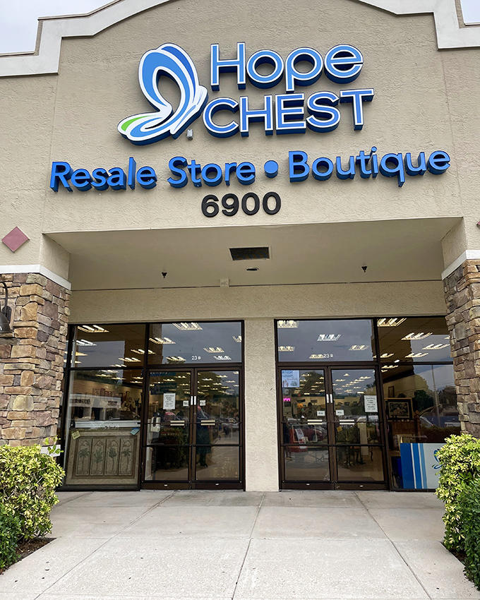 Hope Chest's butterfly logo feels symbolic &ndash; this is where fashion cocoons transform into beautiful bargains.