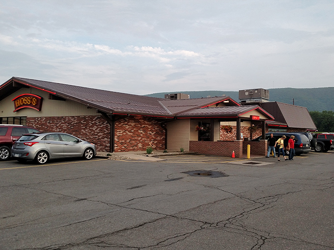 Hoss's distinctive blue awnings and stone accents stand ready to welcome hungry families like old friends coming home.