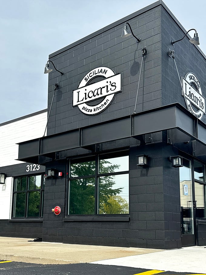 Sleek, dark, and delicious! Licari's modern exterior gives no hint of the Sicilian magic happening inside.