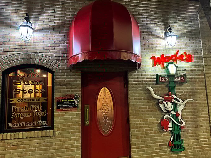 That iconic red awning at Mode's Bum Steer has been sheltering hungry Traverse City folks since bell-bottoms were cool.