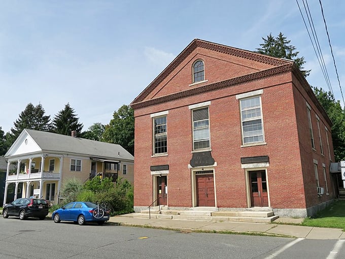 Montague's classic brick buildings house local businesses where shoppers find small-town prices that make retirement dollars go further.