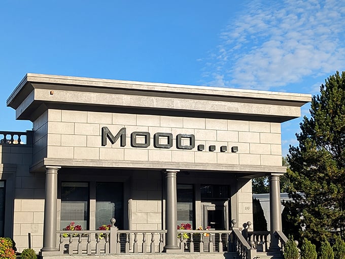 Mooo....Burlington's stone facade feels like entering a temple&mdash;which is appropriate, because here they worship perfect steaks.