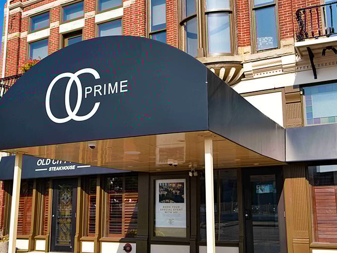 Old City Prime: That sign glows like a beacon for the beef-obsessed. OC Prime: where "OC" clearly stands for "Oh, Carnivore!"