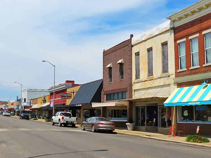 Paragould's Main Street looks like it's waiting for a parade to start. Those historic buildings have weathered a century of change.
