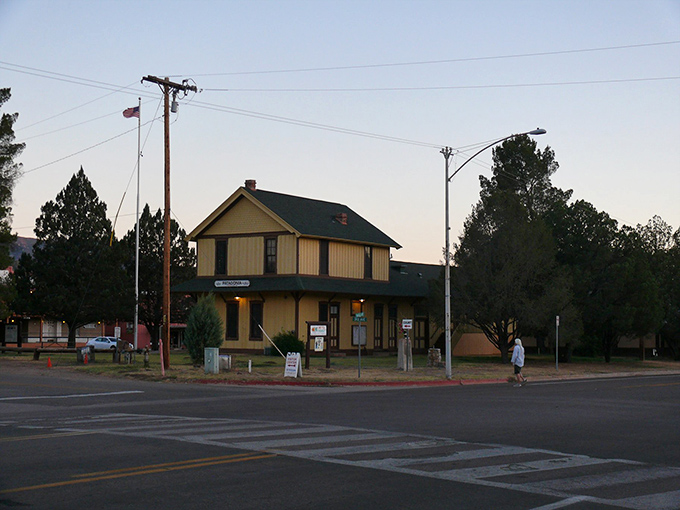 Patagonia's main street might be small, but those mountains in the background? They're showing off in a big way.
