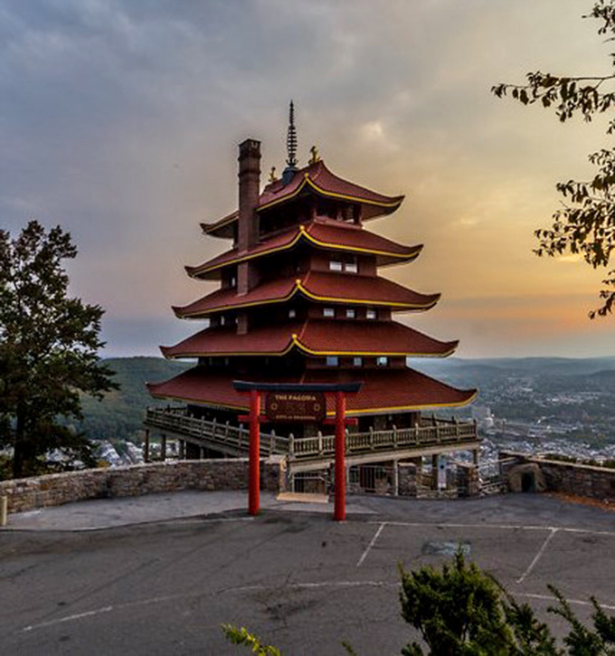 Reading's iconic Pagoda stands like a magnificent sentinel, offering breathtaking views that make you feel on top of the world.