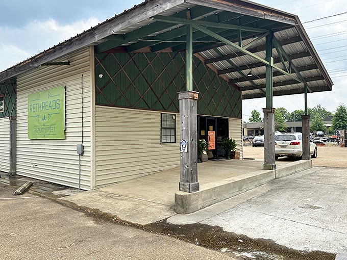Repeat Street's rustic charm begins before you even step inside&mdash;a thrift store that looks like it belongs in a small-town movie set.