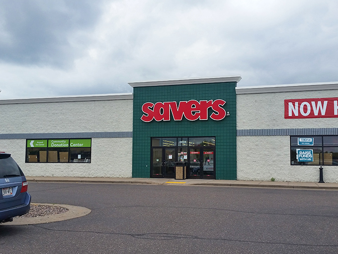 Savers' bold signage cuts through retail clutter like your aunt Marge at a family buffet&mdash;direct and determined.