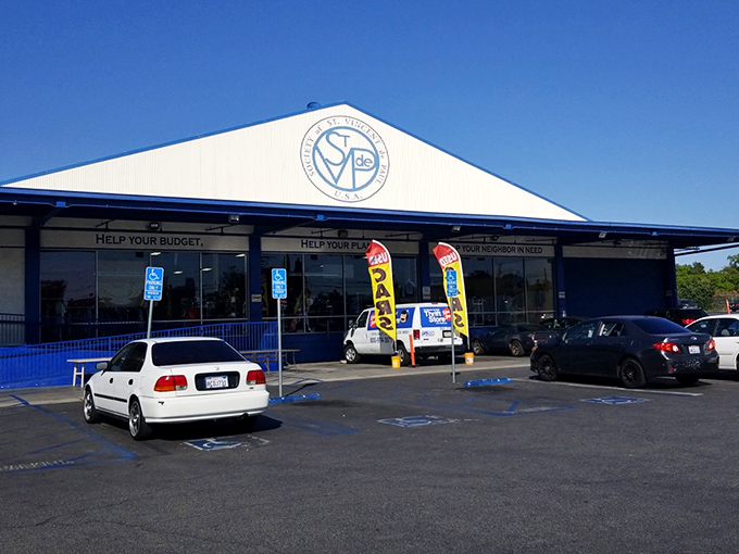 Under that distinctive blue roof lies a warehouse of possibilities and second chances for both items and people.