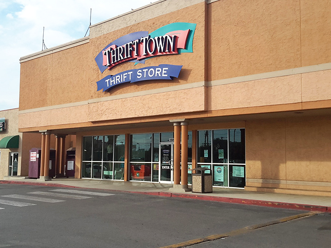 Thrift Town (San Antonio): "Nestled in a strip mall like Clark Kent in a business suit &ndash; unassuming until you discover its super powers."