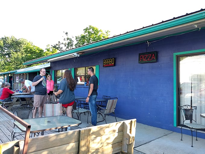 Pizzeria Ruby's modern facade hints at the perfect marriage of contemporary style and timeless pizza-making traditions within. 