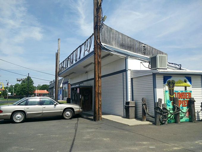This weathered seafood shack looks like it was plucked from a coastal highway and dropped in Pennsylvania.