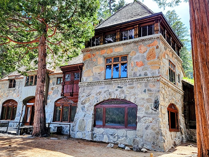 Nordic dreams in the Sierra Nevada! Vikingsholm's sturdy timber construction looks right at home against Tahoe's crystal waters.