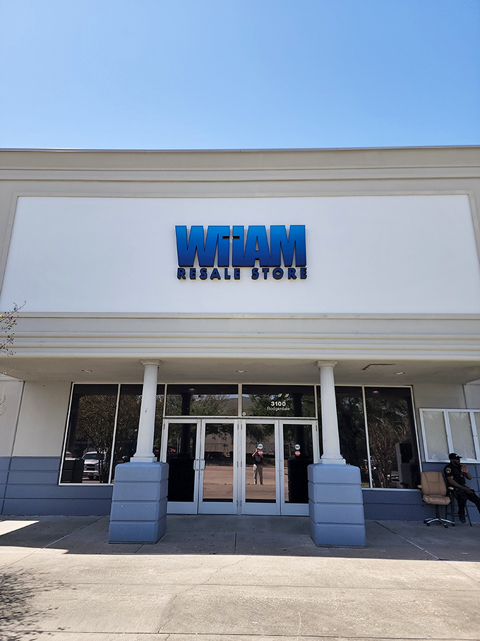 WHAM's clean storefront looks more upscale boutique than thrift shop. Don't let the fancy facade fool you&mdash;deals abound inside!