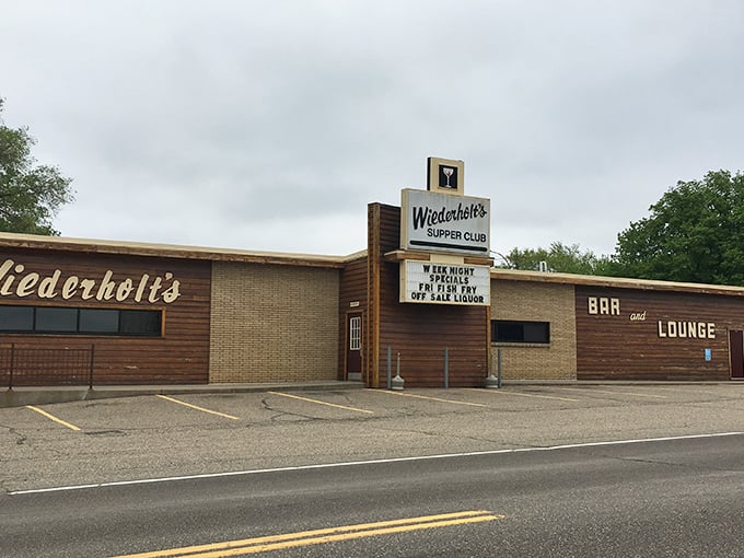 Wiederholt's vintage sign and classic supper club architecture transport you to a simpler time. When a place looks like this, you know they're serious about steak.