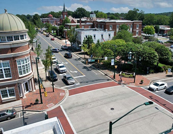 Historic storefronts in downtown Albemarle invite exploration. Behind those brick facades lie treasures waiting to be discovered!