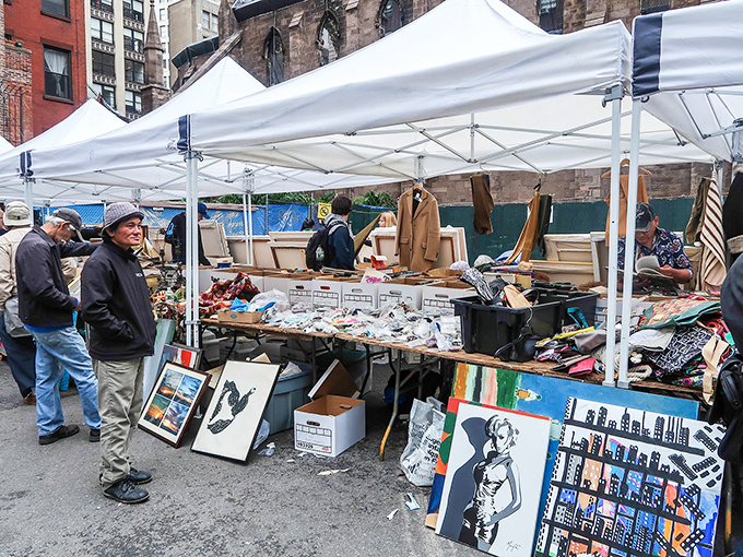 Manhattan's vintage playground. White tents create a temporary village where the stories behind each object are as valuable as the items themselves.