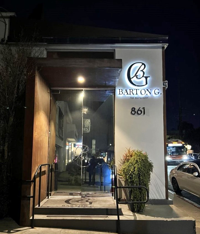 Barton G: By day or night, this minimalist fa&ccedil;ade gives no hint of the over-the-top culinary performances that await hungry guests inside.