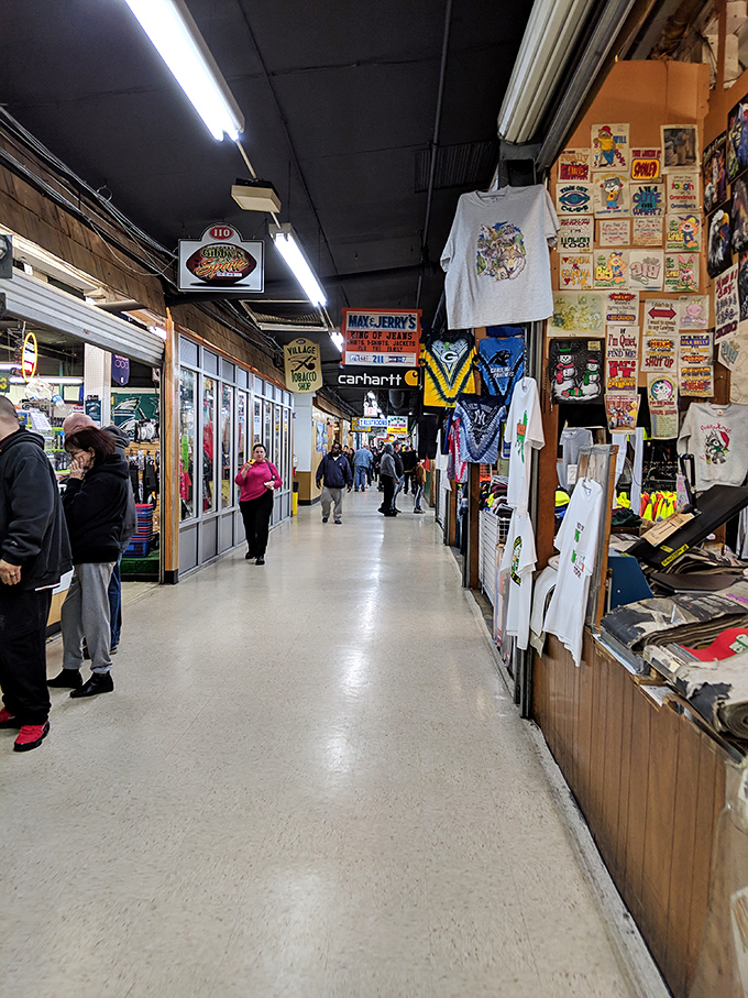 Vintage t-shirts hang like trophies of nostalgia at Berlin Market. Remember when these bands were just getting started?