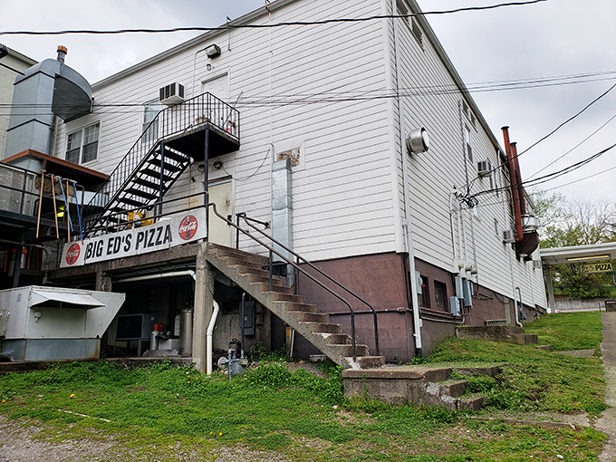 Those stairs lead to pizza paradise - a no-frills journey that ends with some of Tennessee's most beloved slices.