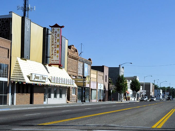Blackfoot's courthouse stands majestically amid green lawns and mature trees, a centerpiece of this proud potato-growing community.